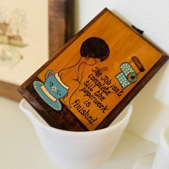 Unique Vintage | Other | Vintage The Job Isnt Complete Till The ...